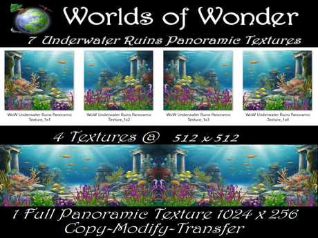 Second Life Marketplace - WoW 7 Underwater Panoramic Textures
